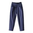 Hunpta Capri Pants For Women Cropped Women Fashion Solid Color Cotton