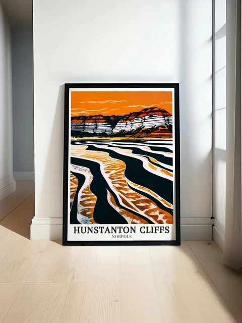 Hunstanton Cliffs Travel Prints - North Sea Hunstanton Travel Posters ...