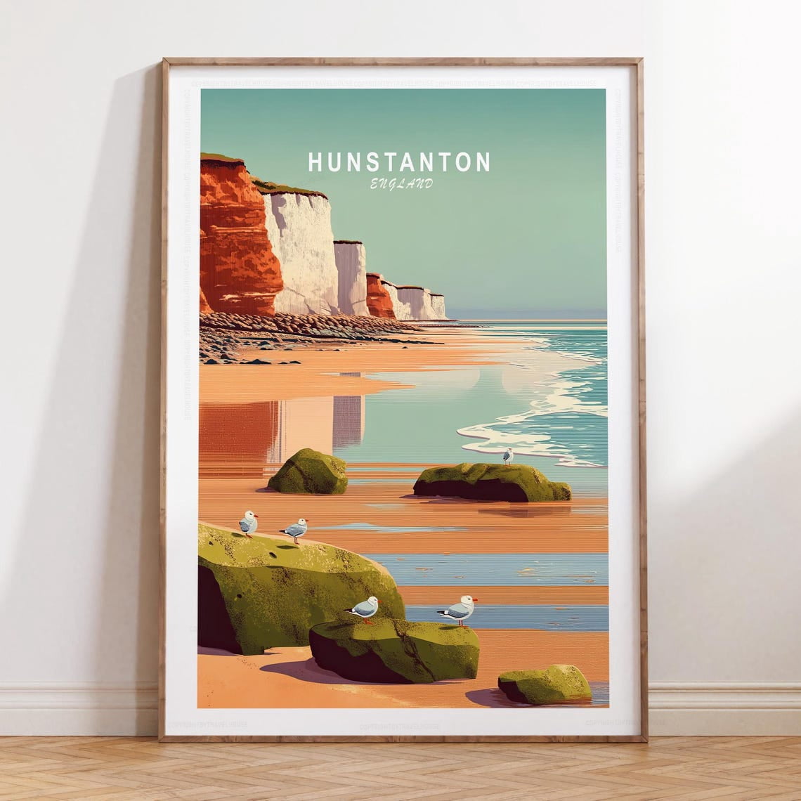 Hunstanton England Minimalist Cityscape Birthday Wall Art, Unframed ...