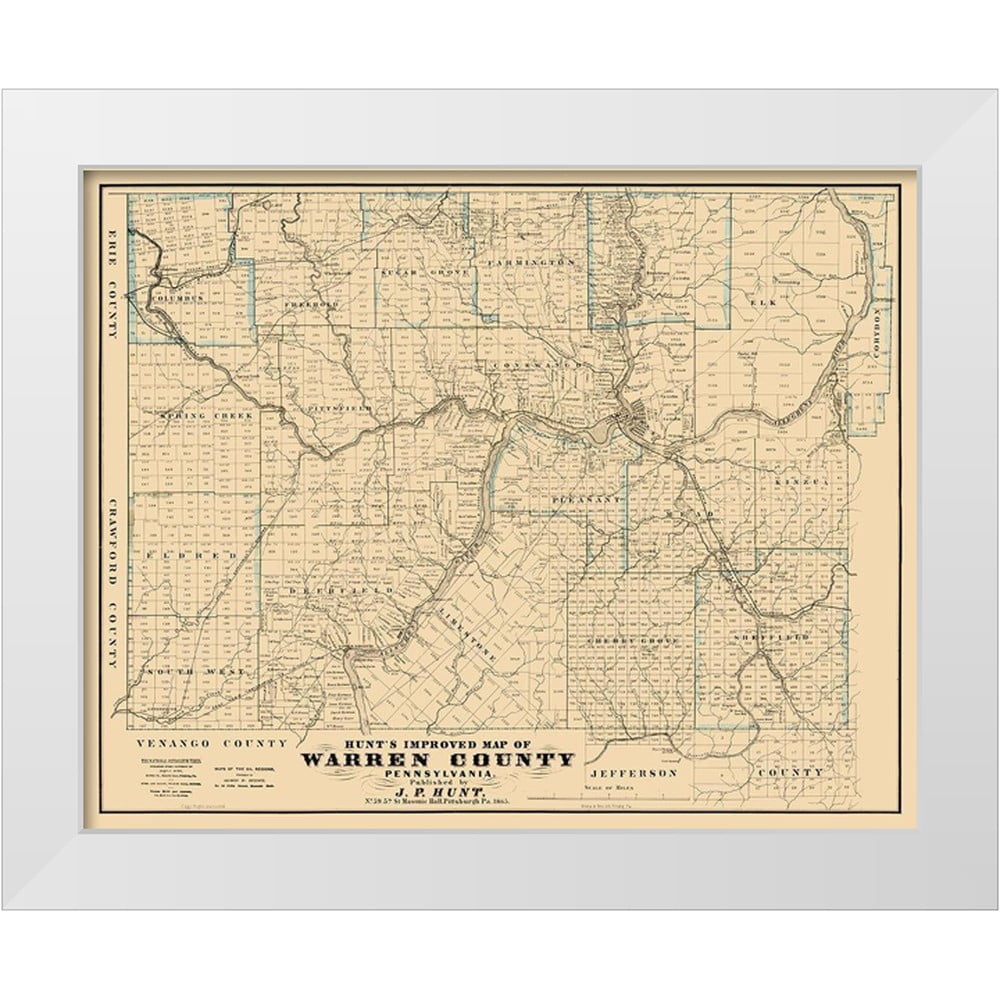 Hunt 14x12 White Modern Wood Framed Museum Art Print Titled - Warren ...