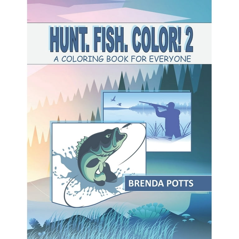 hunting and fishing coloring book