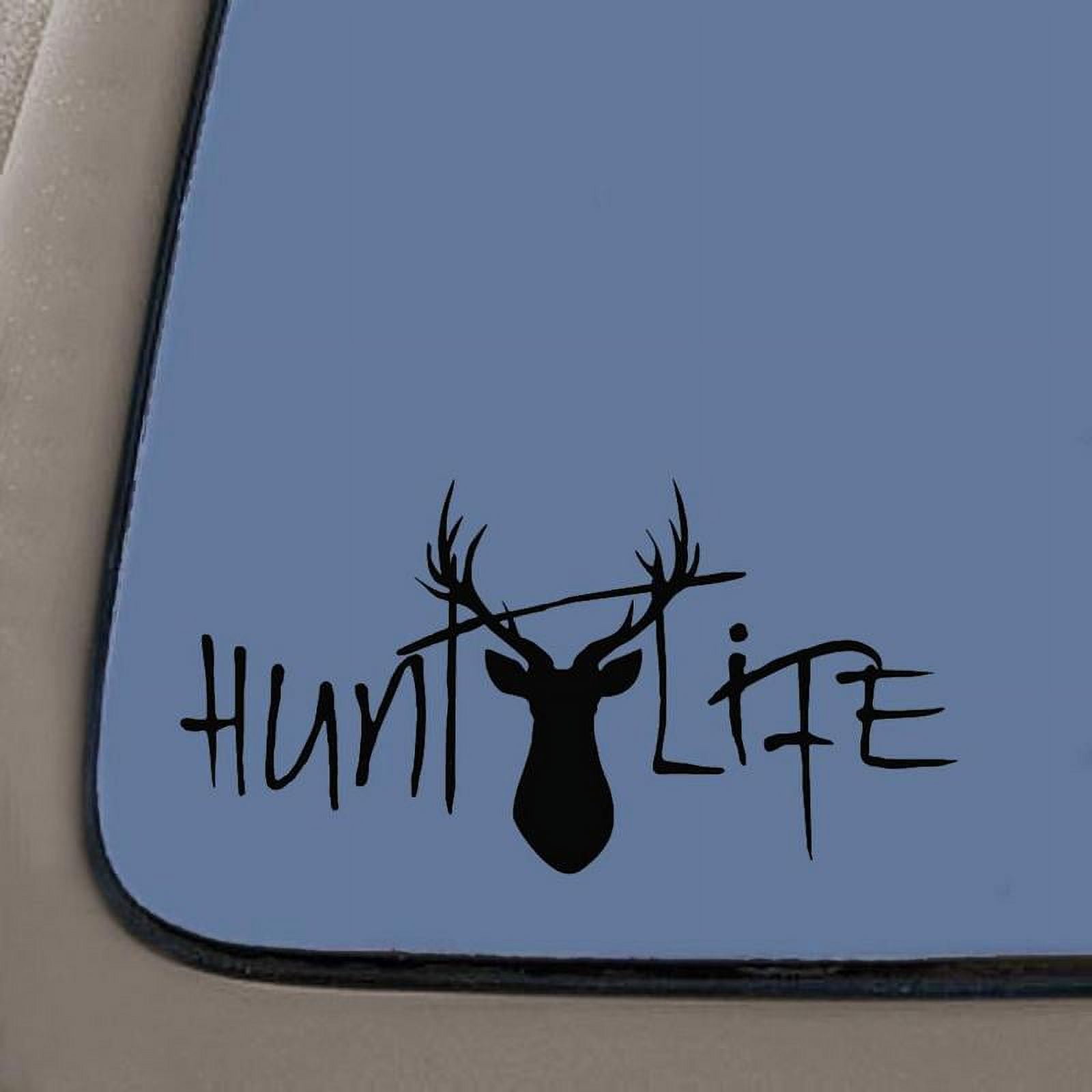 Hunt Life Decal | 8-Inches Tall By 4-Inches Wide | Black Vinyl Decal ...