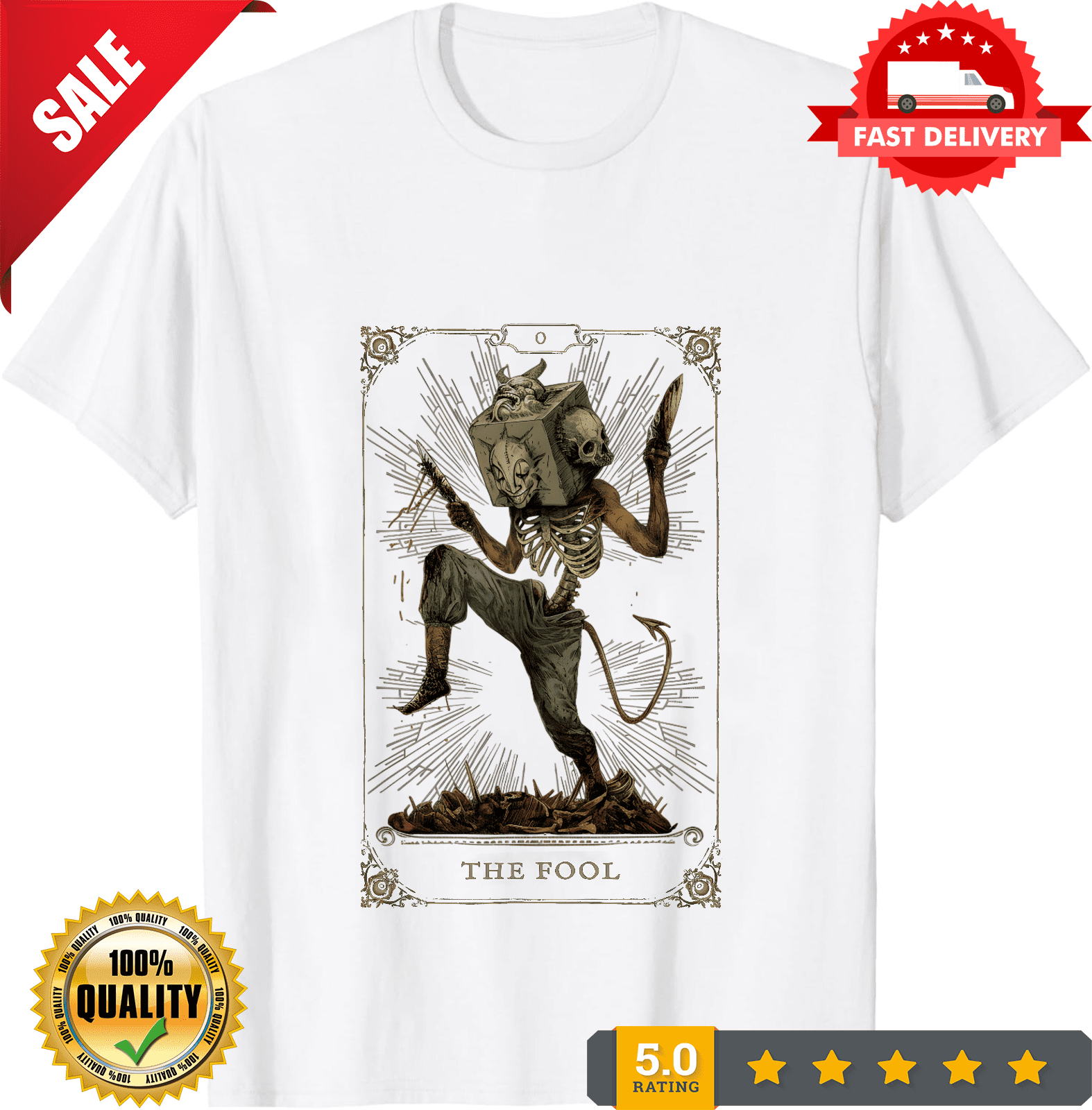 Hunt Showdown 1896 The Fool T-Shirt, ULTRA LIMITED-TH75341 - Walmart.com