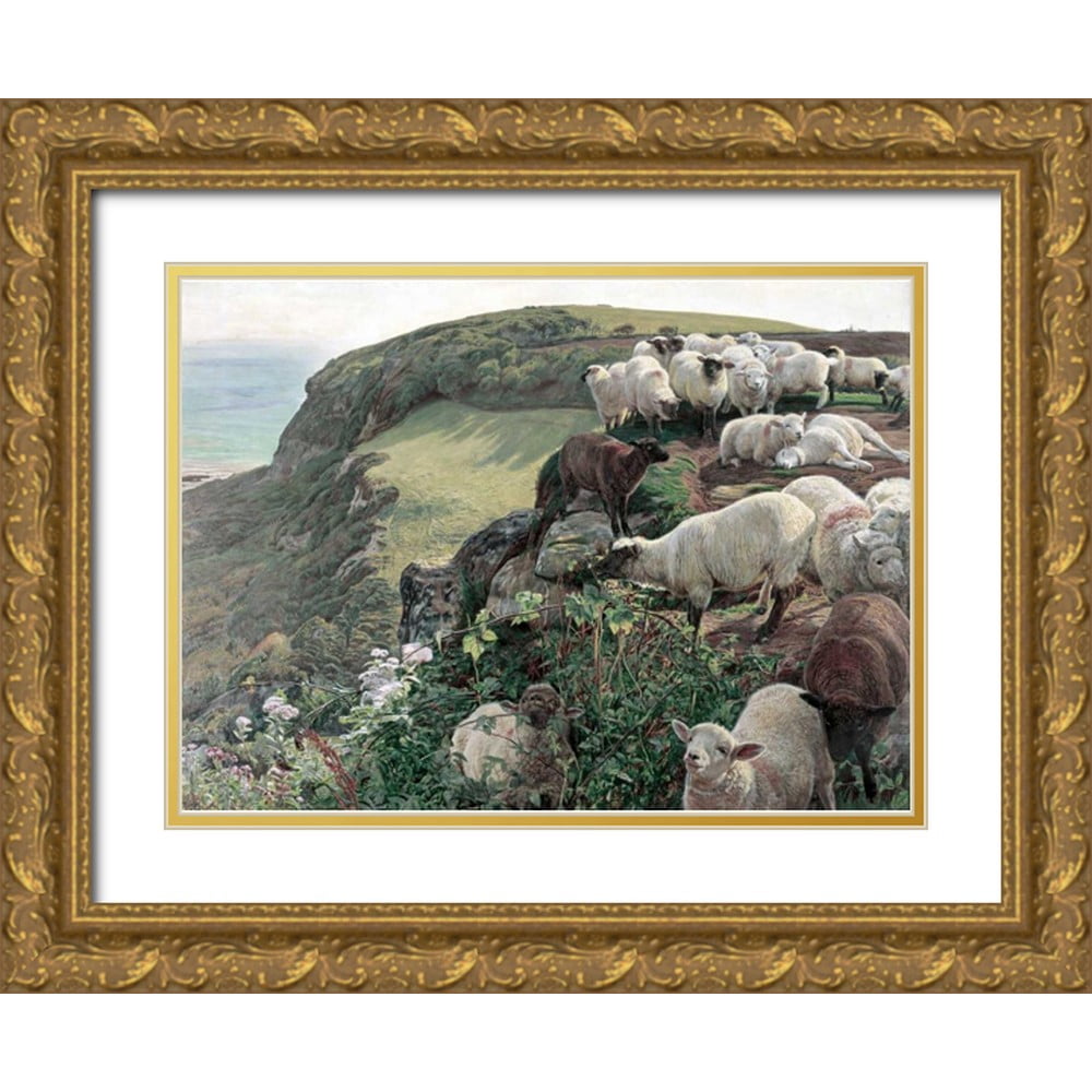 Hunt, William Holman 24x19 Gold Ornate Wood Framed with Double Matting ...