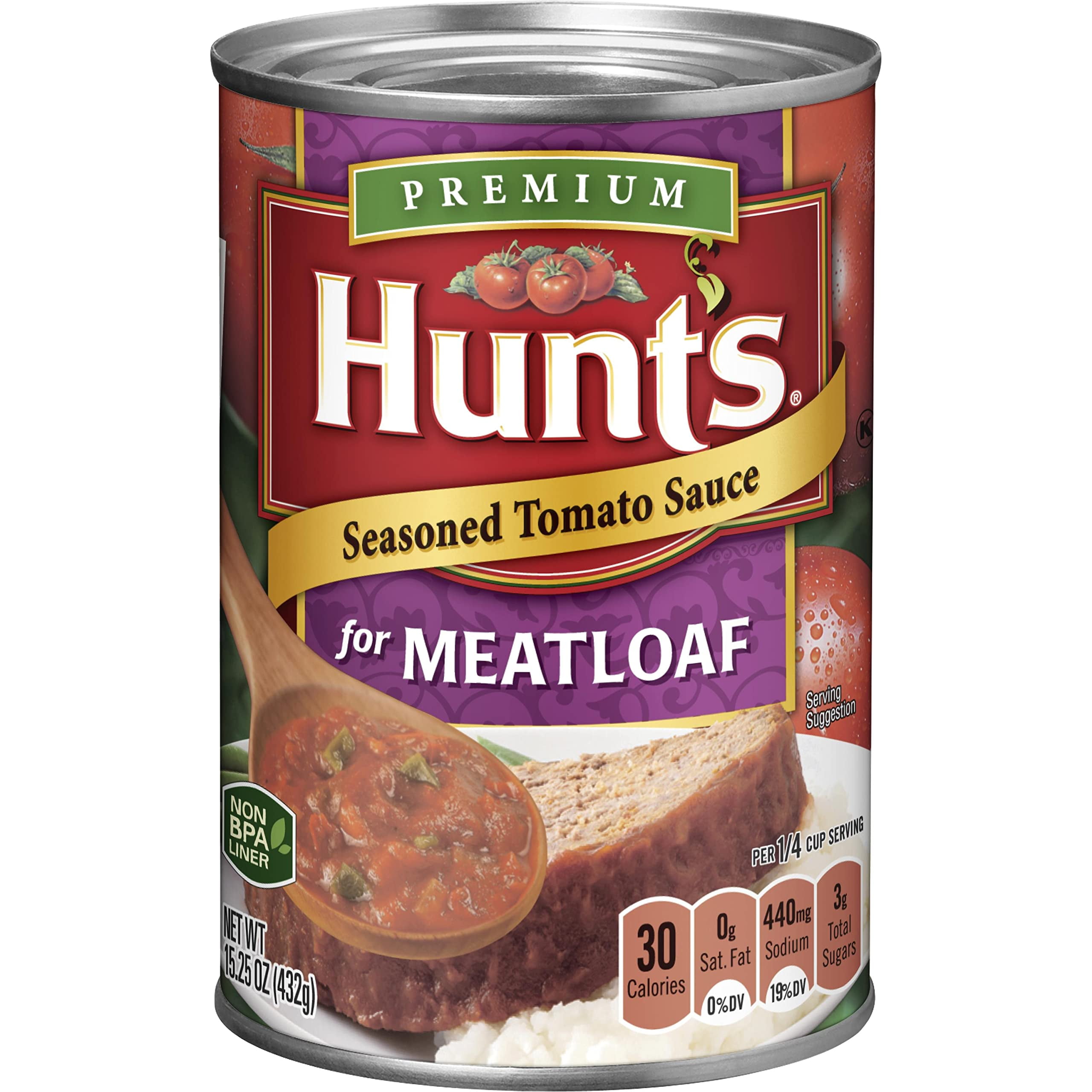 Hunt's Seasoned Diced Tomatoes in Sauce KKS1 for Meatloaf, 15 oz, 12 ...
