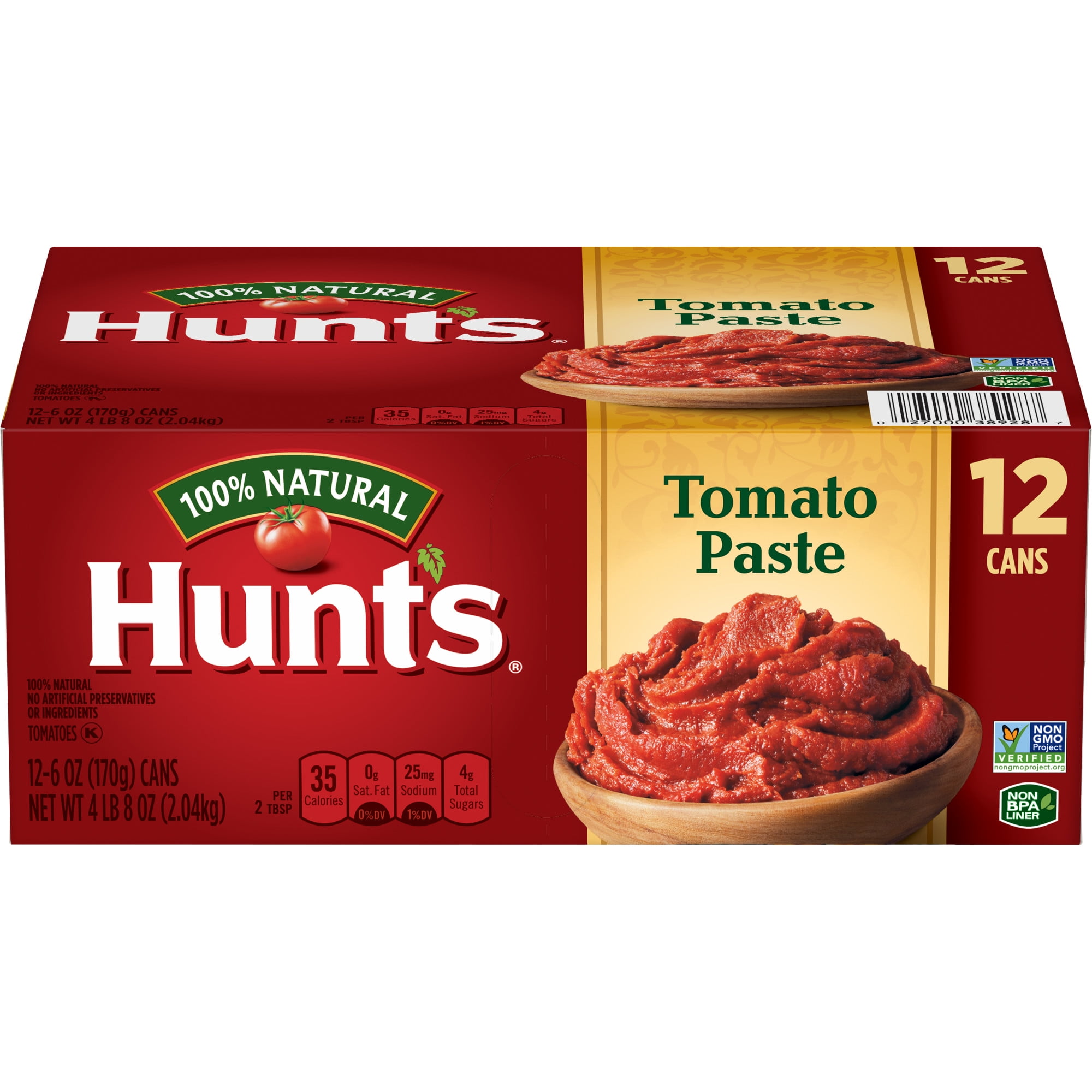 Hunts Vine-Ripened Tomato Paste - 12 Pack of 6oz Cans - Walmart.com