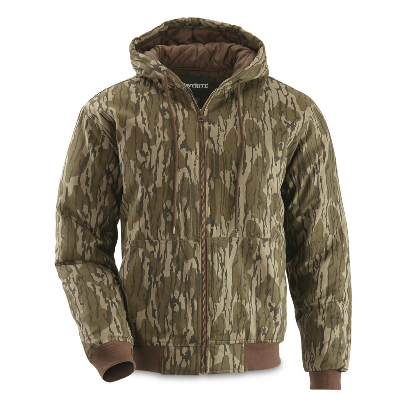 HuntRite Men's Camo Insulated Hunting Jacket Mossy Oak Bottomland 2XL ...