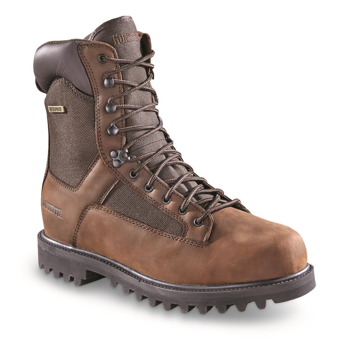 HuntRite Men's Waterproof Insulated Hunting Boots, 400 Gram Brown 11.5 ...