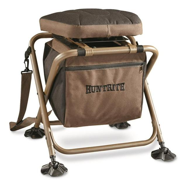 HuntRite 360 Swivel Ground Hunting Stool; Heavy Duty, 300lb Capacity ...