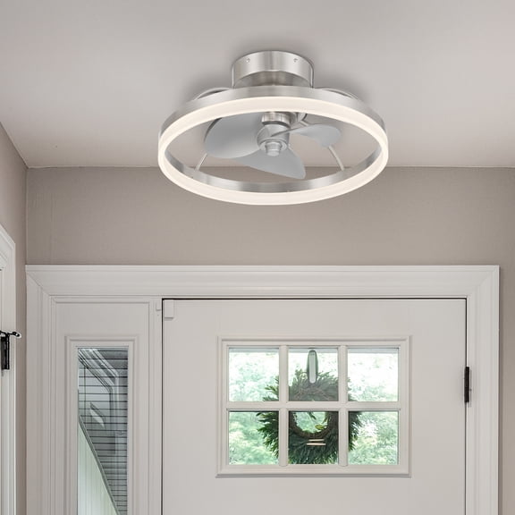 Hunter 20 inch Avel Fandelier Brushed Nickel Ceiling Fan with LED Light ...