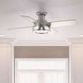 Hunter 44 inch Dempsey Brushed Nickel Low Profile Ceiling Fan and ...