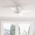 Hunter 44 inch Dempsey Fresh White Low Profile Ceiling Fan and Handheld ...