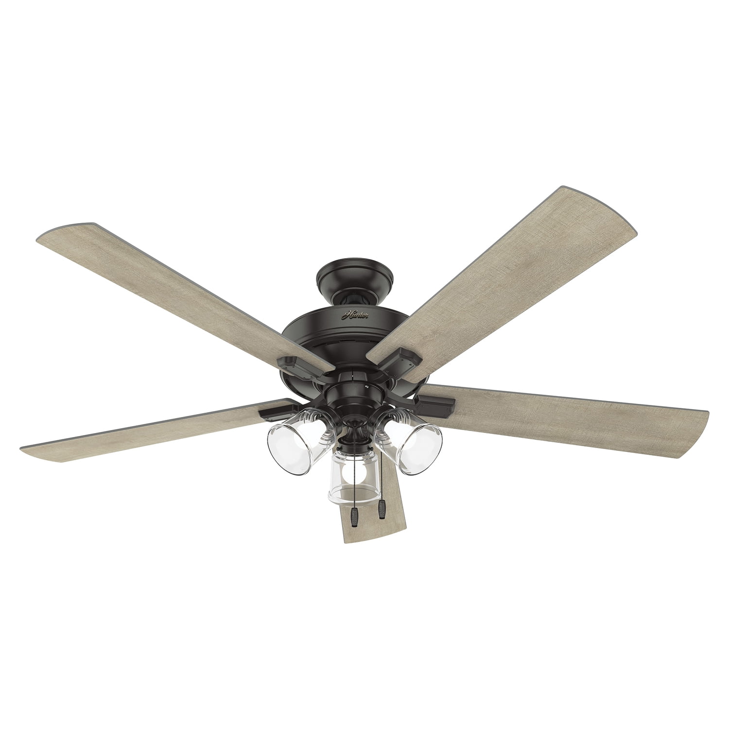 Hunter Crestfield 60-In. Vintage-Inspired Ceiling Fan with LED Lights ...