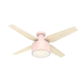 Hunter 52" Cranbrook Blush Pink Ceiling Fan with Light Kit and Remote ...