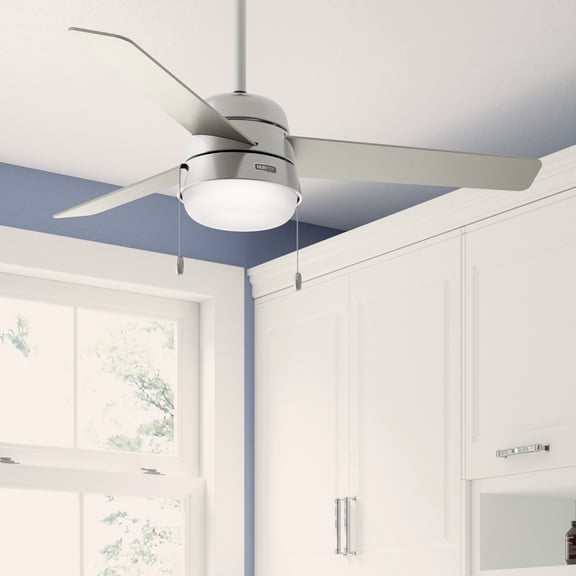 Hunter 20 inch Avel Fandelier Brushed Nickel Ceiling Fan with LED Light ...