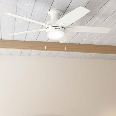 Hunter - Swanson Indoor Ceiling Fan With Light, 52-inch, Fresh White ...