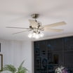Hunter Crestfield 52'' Indoor Ceiling Fan with LED Lights, 3-Speed ...