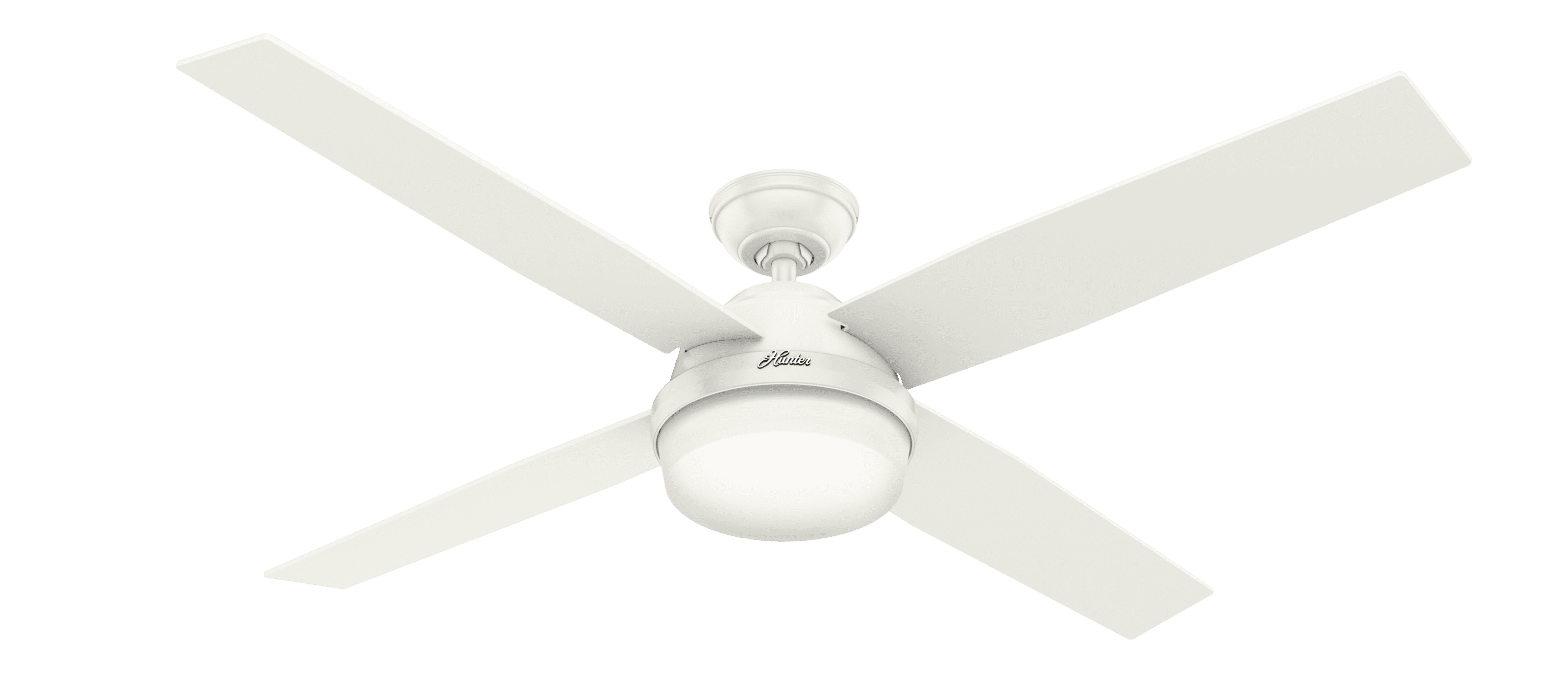 Hunter Fan 60-inch Fresh White Contemporary Integrated LED Ceiling Fan ...