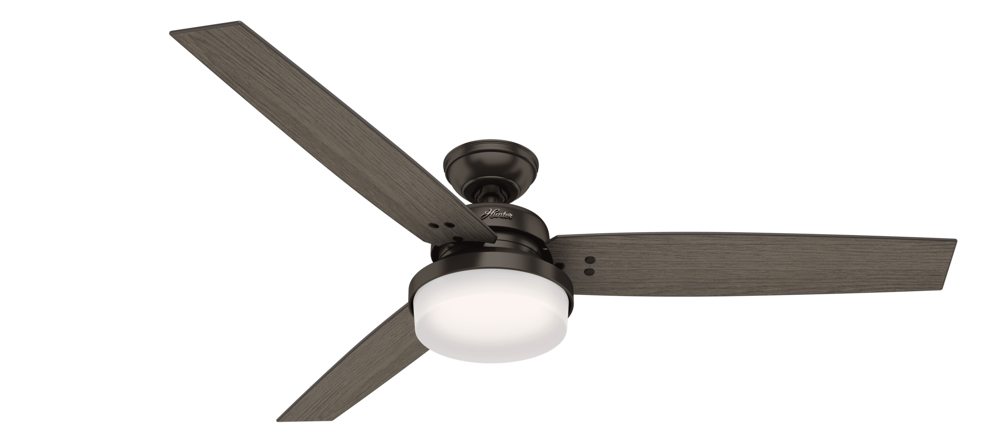 Hunter 60" Sentinel Premier Bronze Ceiling Fan, Light Kit, Remote ...