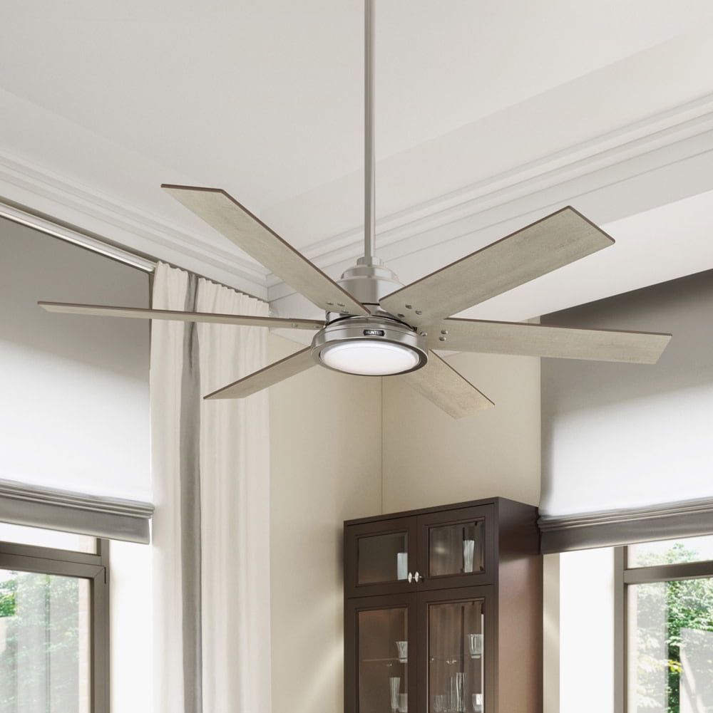 Hunter - Warrant Indoor Ceiling Fan With Light, Wall Control, 60-inch ...
