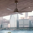 Hunter 60 inch Kennicott ENERGY STAR® Matte Bronze Damp Rated Ceiling ...