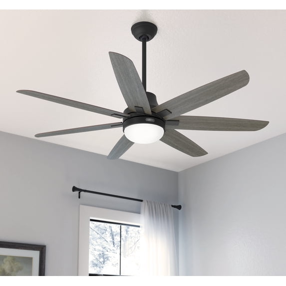 Hunter 60'' Wilder Modern Ceiling Fan with LED Light, Blade Design ...