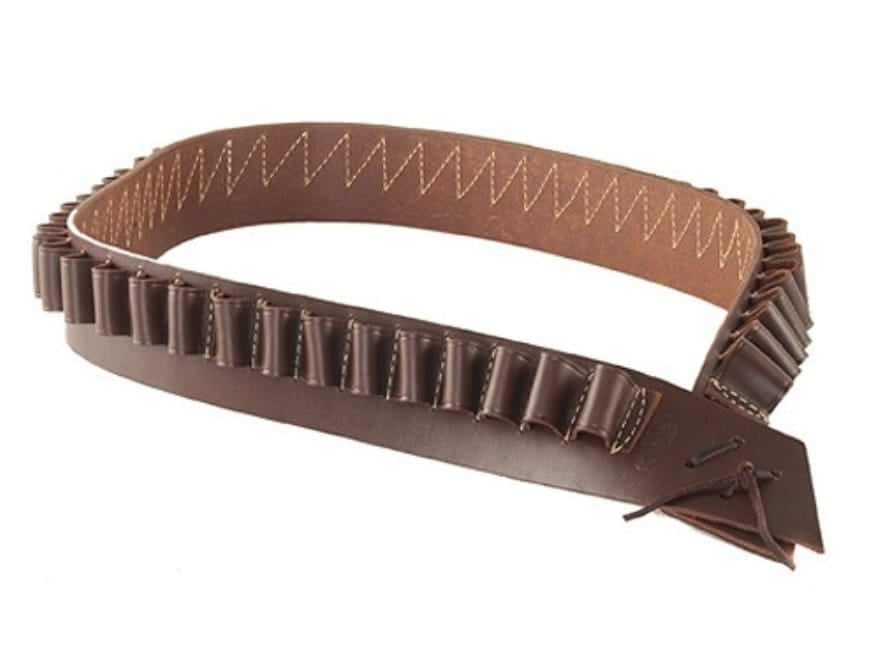 Hunter 712 Bandolero Shotshell Cartridge Belt 12 or 16 Gauge 50 Loops Leather Antique Brown ...