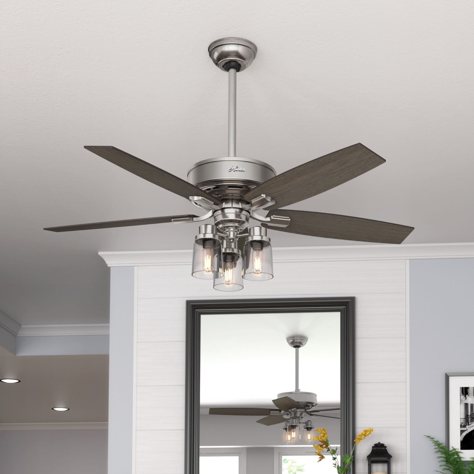 Hunter Bennett 52" LED Ceiling Fan with 3-Lights, Remote Control ...