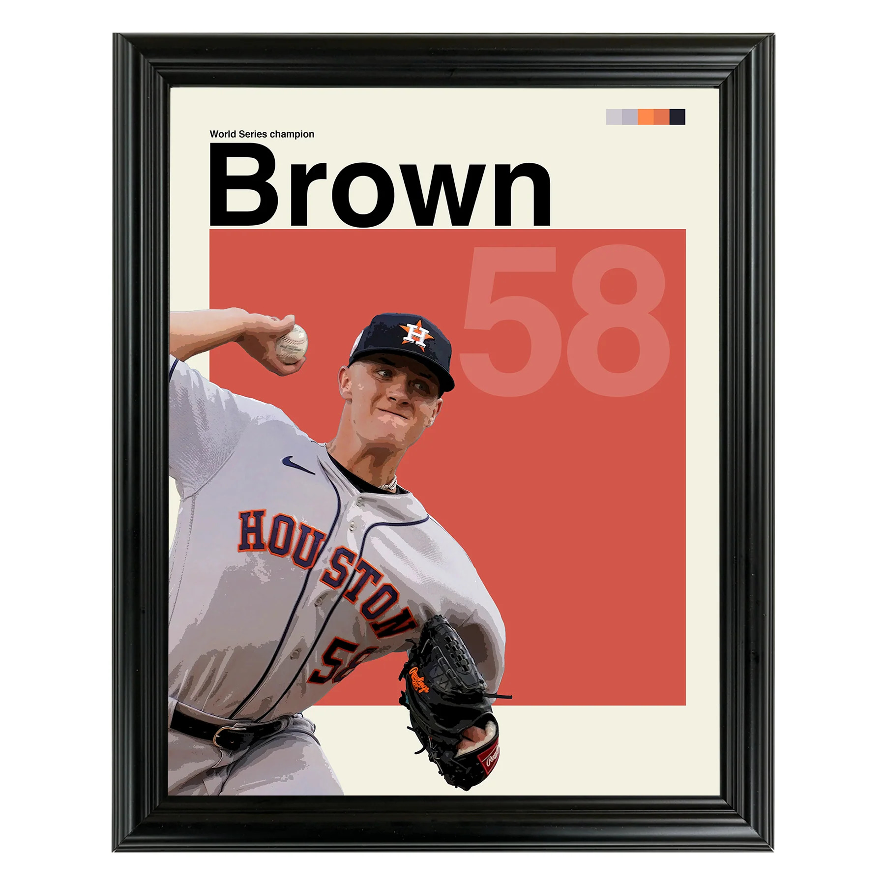 Hunter Brown Framed Sports Art Photo by Thomas Maxwell - Walmart.com