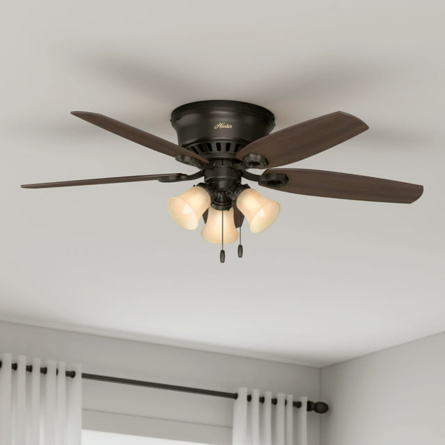 "Hunter Builder 52"" Low Profile Good Quality Indoor Ceiling Fan with ...
