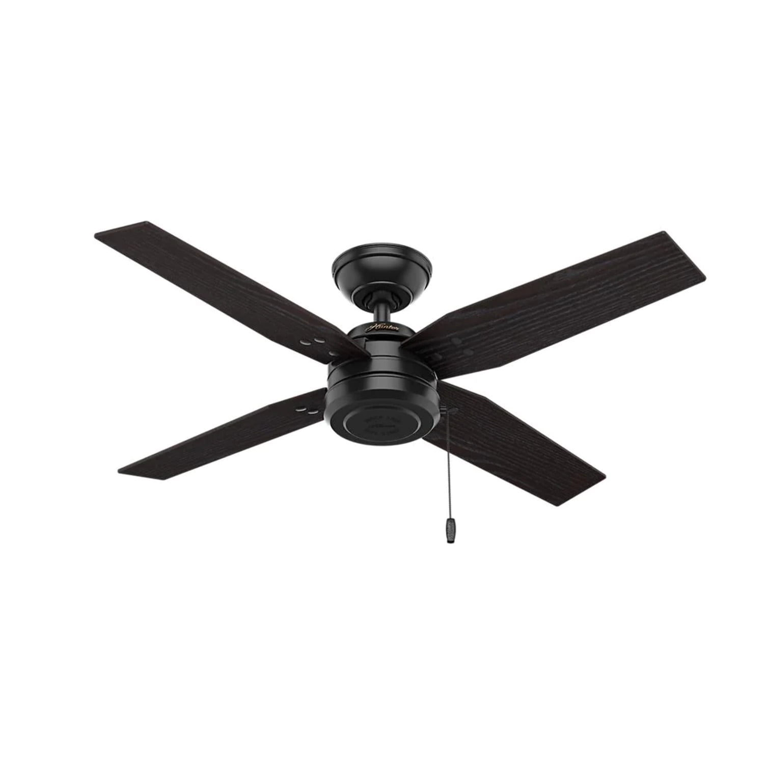Hunter Commerce 44 in. Indoor/Outdoor Matte Black Ceiling Fan - Walmart.com