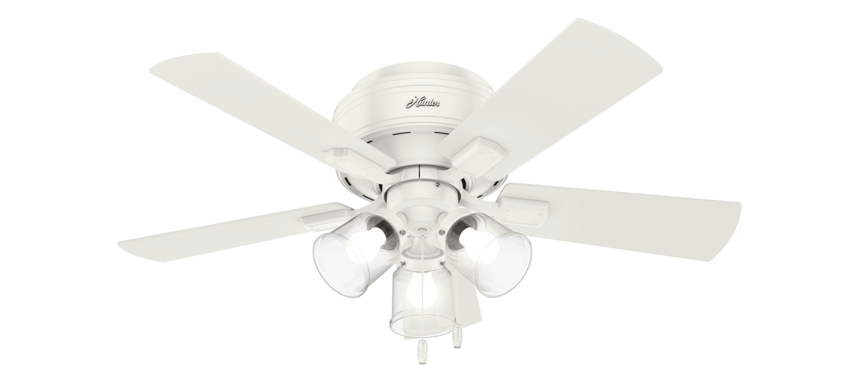 Hunter Crestfield 42" Low Profile Ceiling Fan w/ LED Light and Pull ...