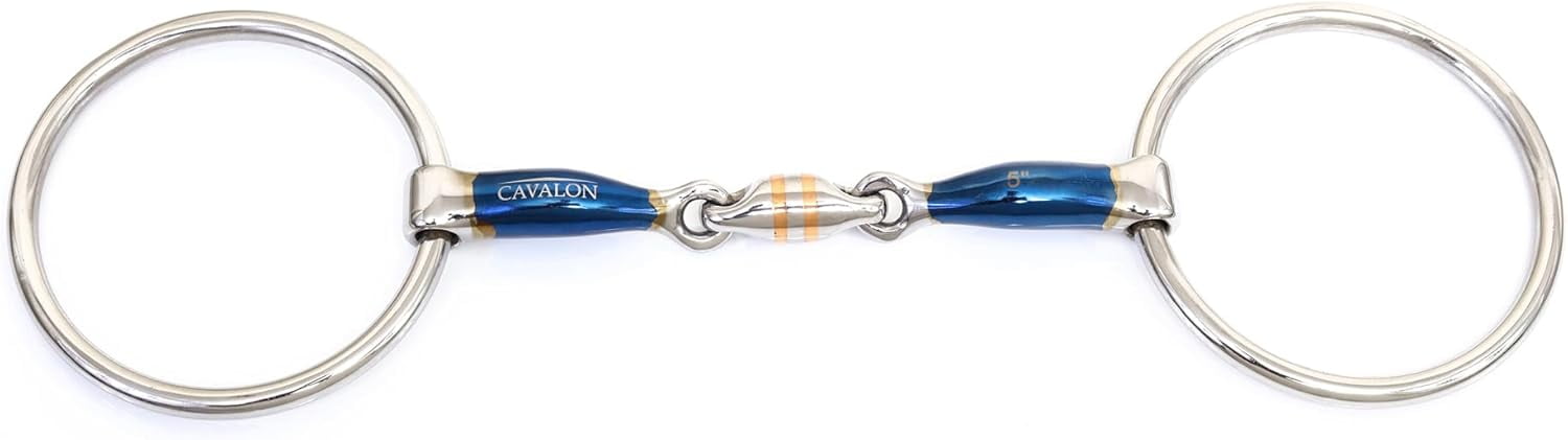 Hunter D-Ring Sweet Iron Anatomical Snaffle Bit with Copper Lozenge - Walmart.com