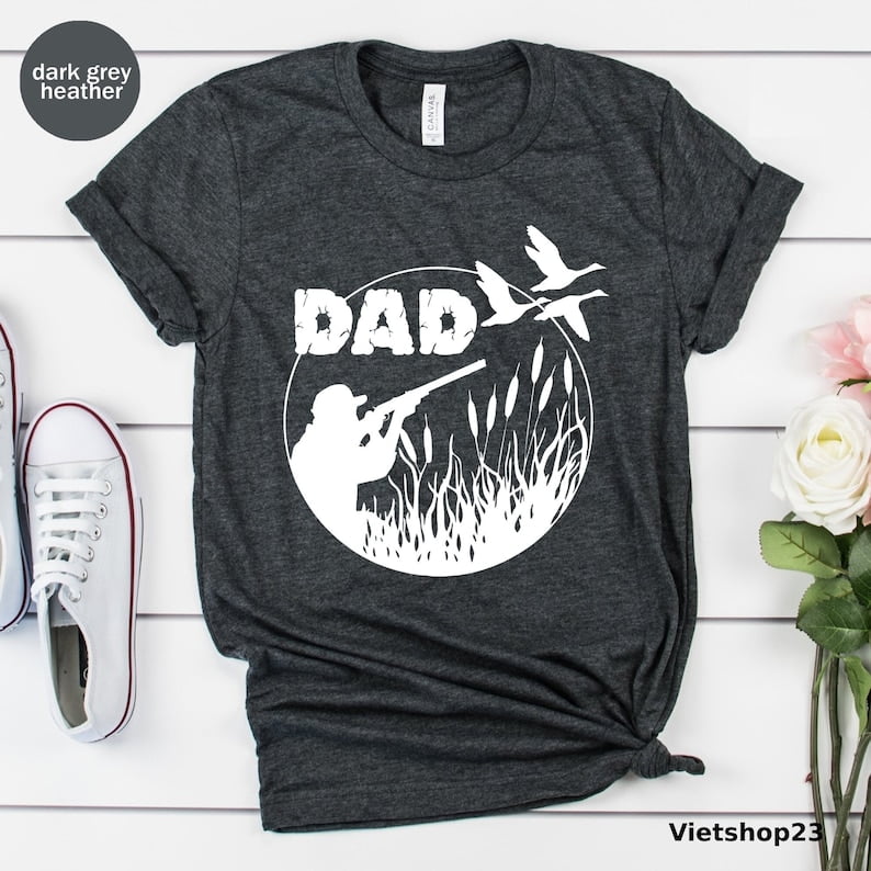 Hunter Dad Hunting Tee – Rifle Shirt for Hunting Dad, Fathers Day Gift ...