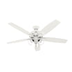 "Hunter Control 52"" Viola Brushed Nickel Ceiling Fan with LED Light ...