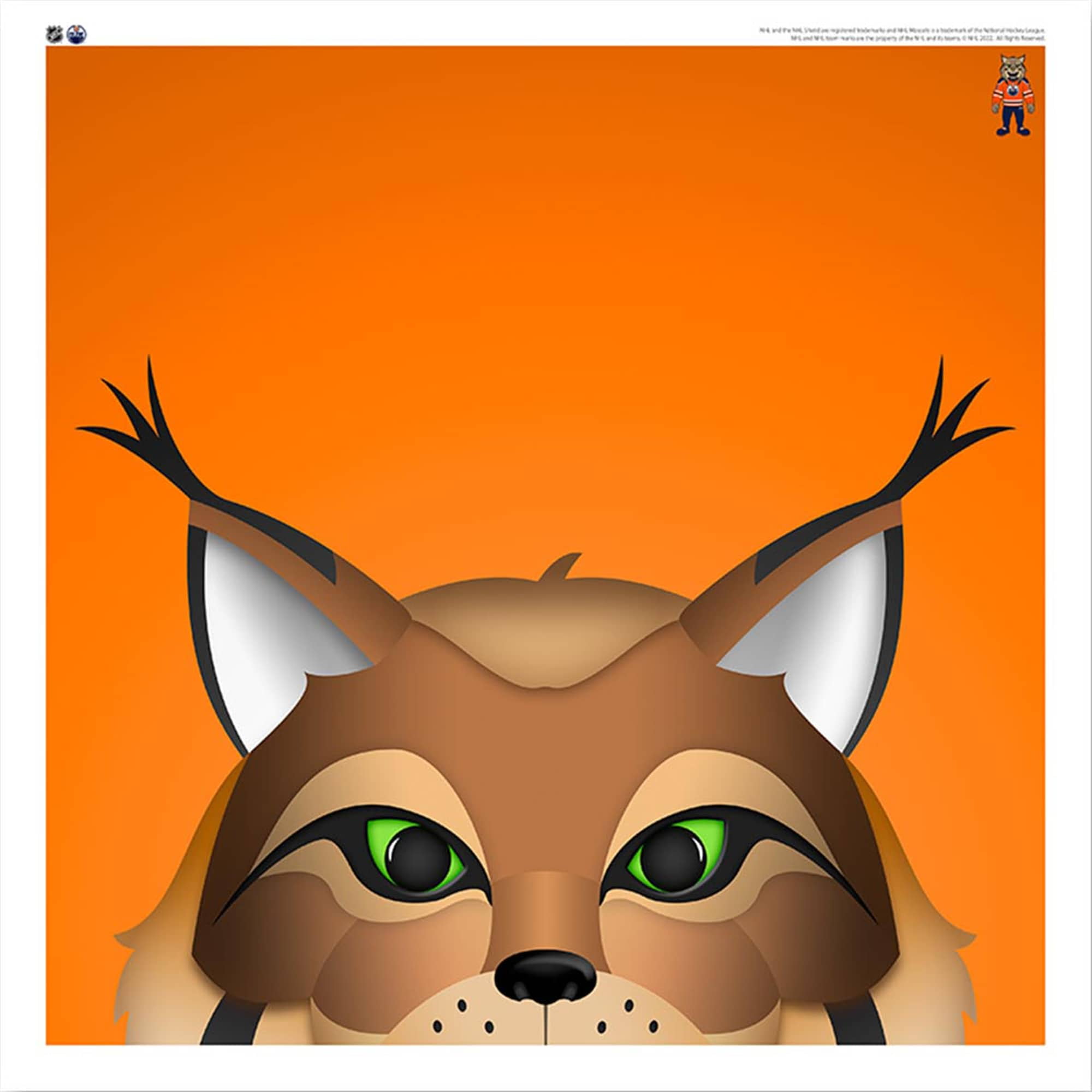 Hunter Edmonton Oilers 12'' x 12'' Minimalist Mascot Poster Print ...