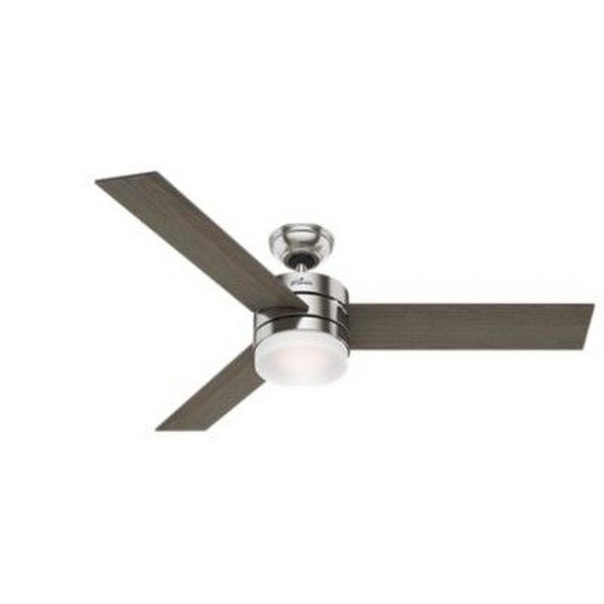 Hunter Fans 54" Exeter Ceiling Fan Brushed Nickel Light Gray Oak/Greyed ...