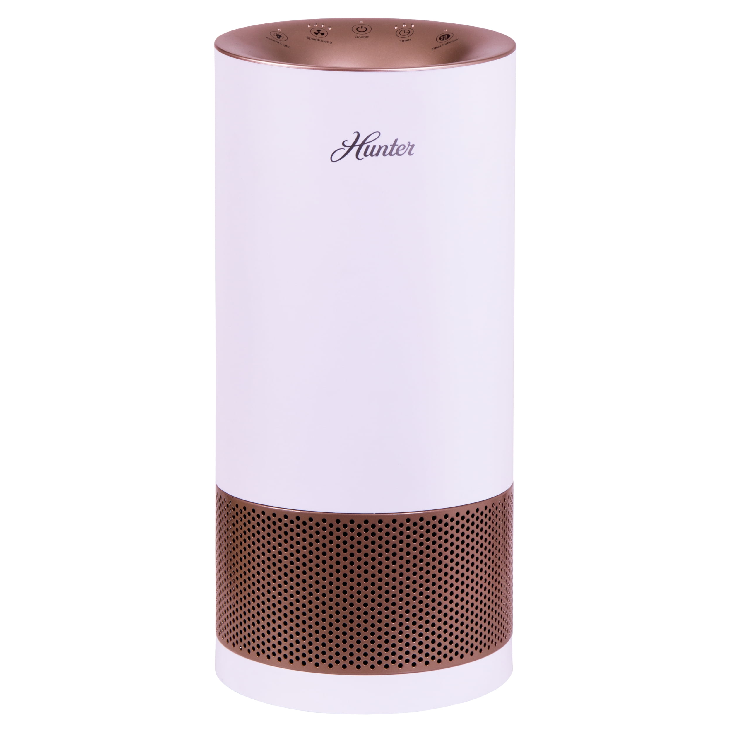 Hunter Fan Company HP400 Round Tower Air Purifier for Small Rooms ...