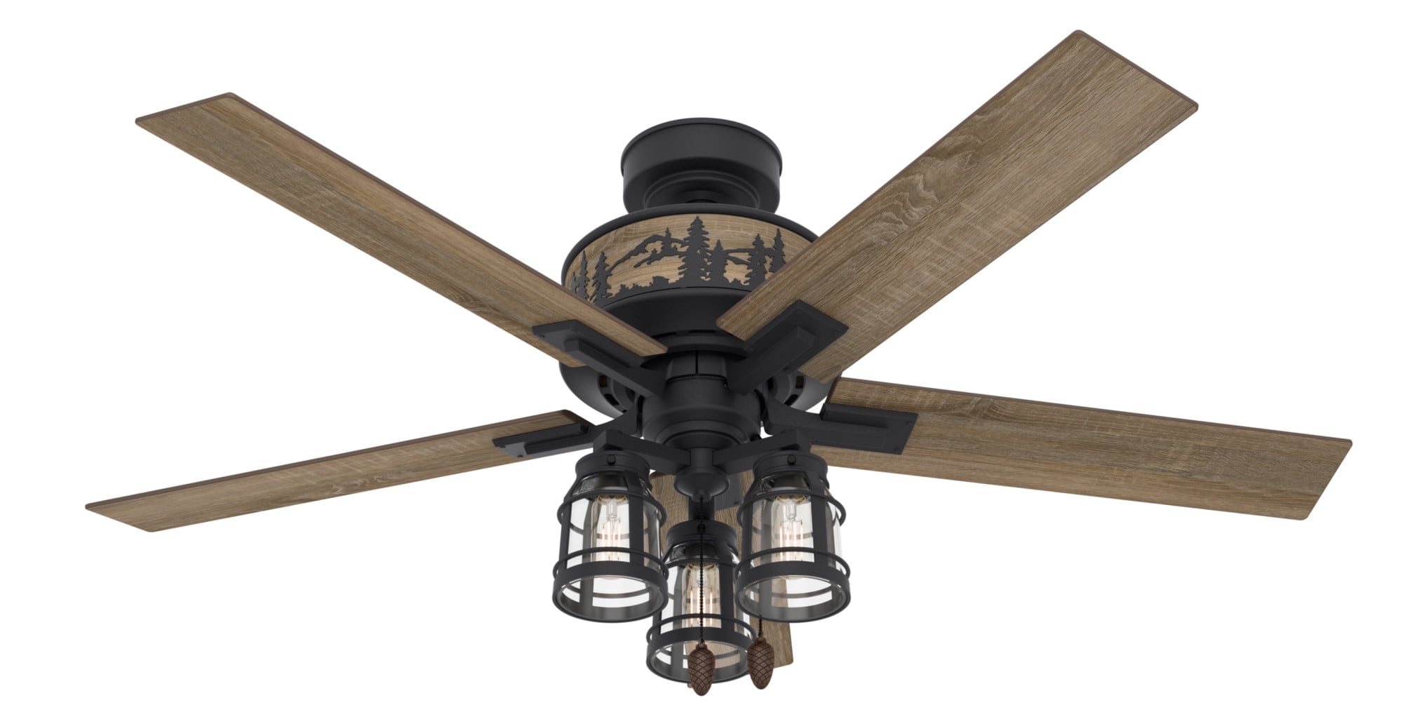 "Hunter Fan Company 52"" Mt. Vista Rustic Woodland Ceiling Fan with 3 ...