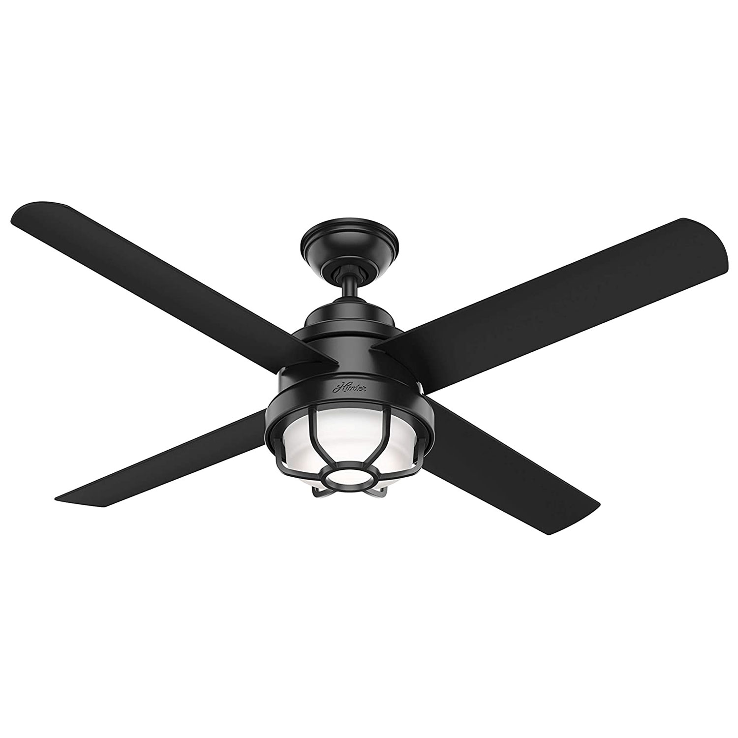 Hunter Cranbrook 52" Low Profile Home Ceiling Fan with LED Light, Gloss ...