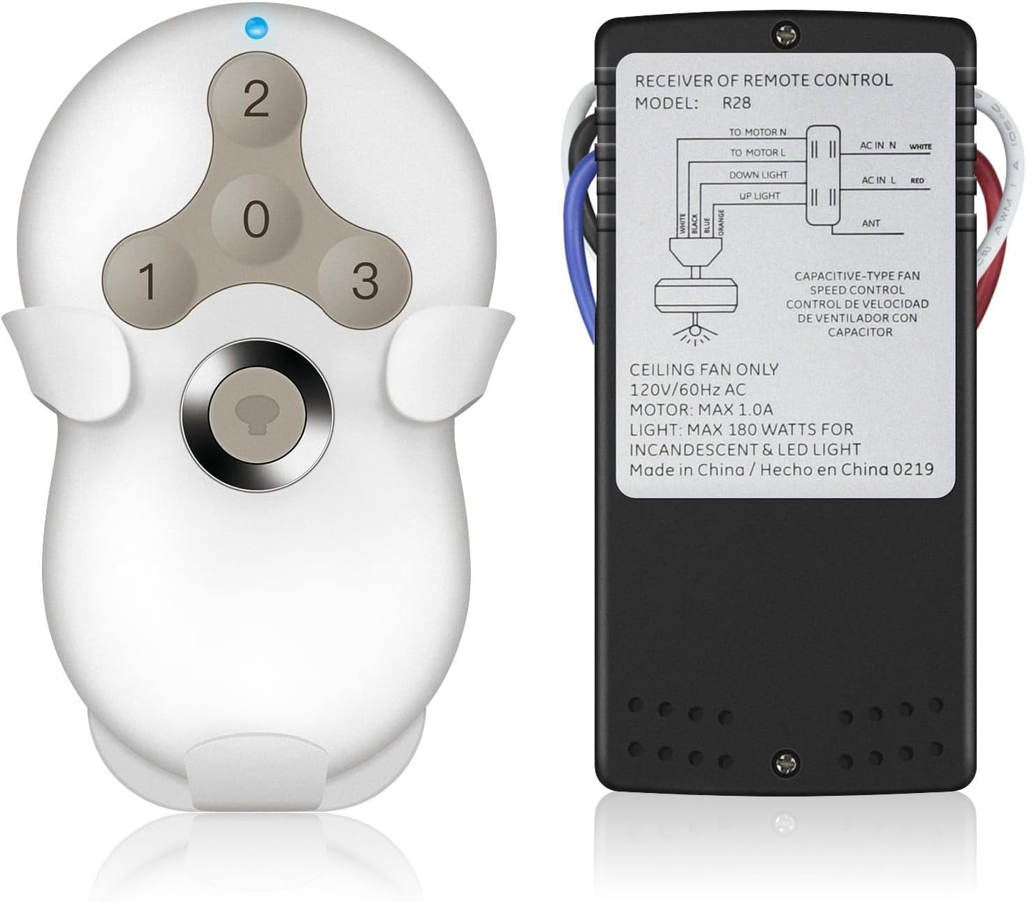 Hunter Fan Remote Control Replacement, Universal Ceiling Fan Remote ...