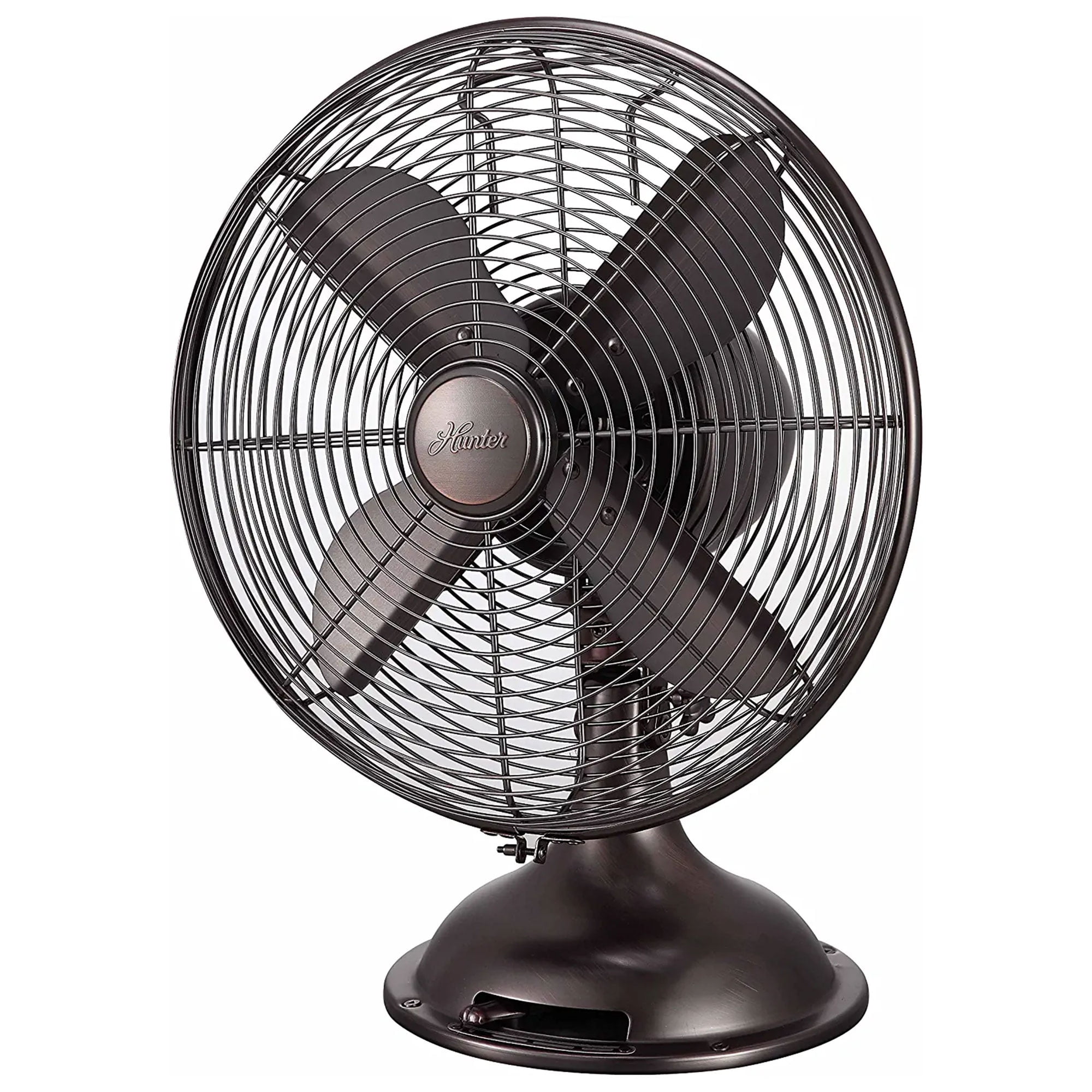 Hunter 90407 Retro Oscillating Table Fan, 3 Speeds, Indoor/Outdoor ...