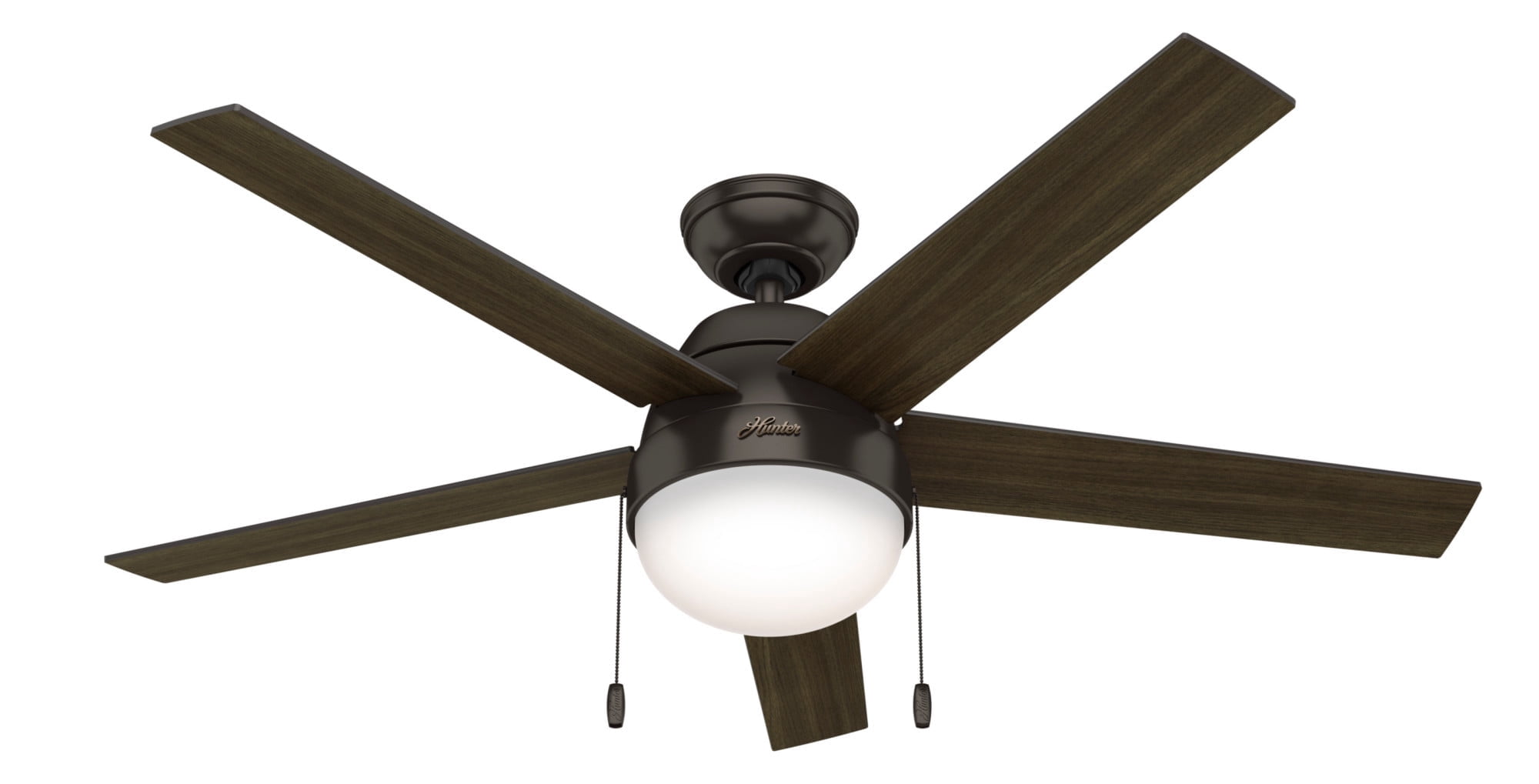 Hunter 52 inch Indoor Ceiling Fan with LED Light - Bronze Ceiling Fan ...