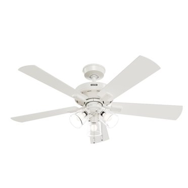 Hunter 52 inch Xidane Matte Black Ceiling Fan with LED Light Kit and ...