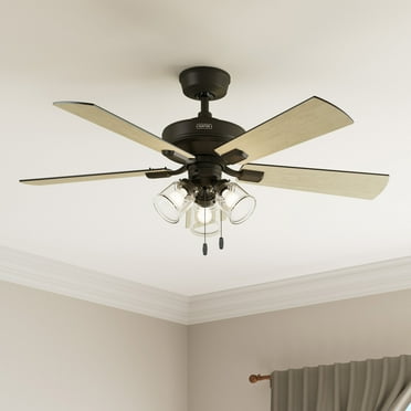Hunter - Hartland Indoor Ceiling Fan With Light, 52-inch, Indigo Blue ...