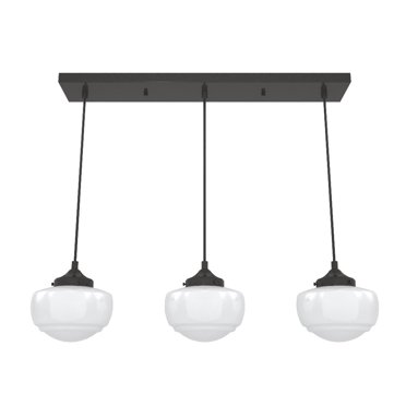 Hunter Maple Park Noble Bronze with Clear Glass 5 Light Linear Cluster ...
