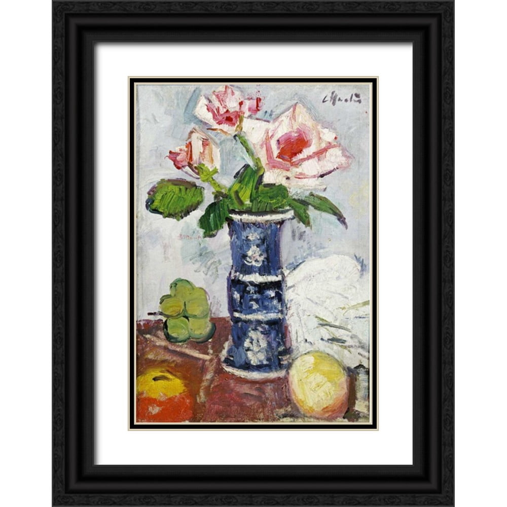 Hunter, George Leslie 11x14 Black Ornate Wood Framed with Double ...