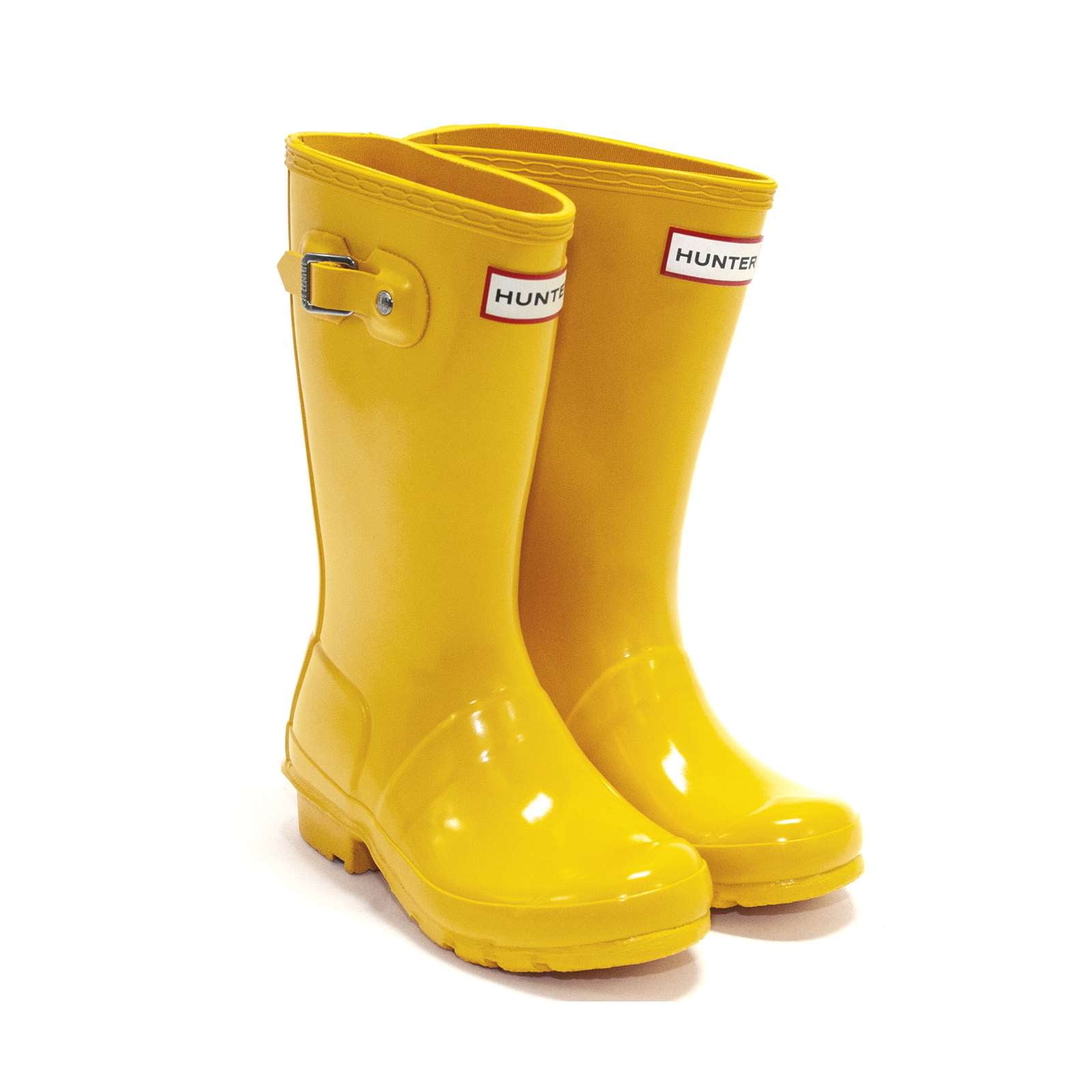 Hunter Girls Original Gloss Rain Boot, Yellow,3 M US - Walmart.com