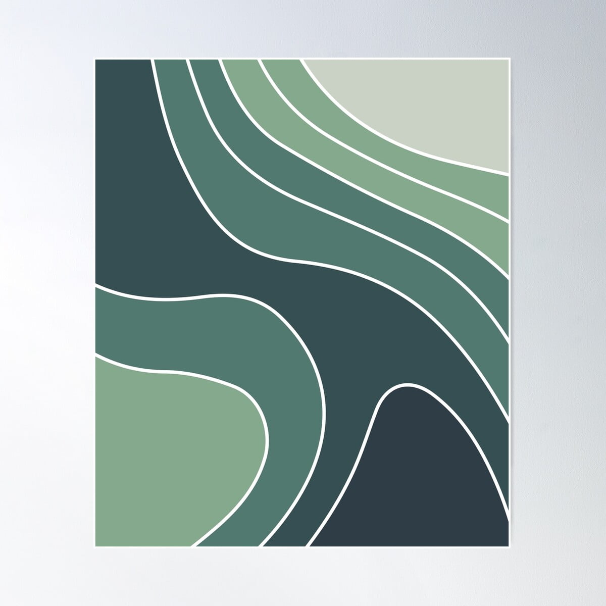 Hunter Green Abstract, Abstract Art, Minimalist Art, Simple Pattern ...