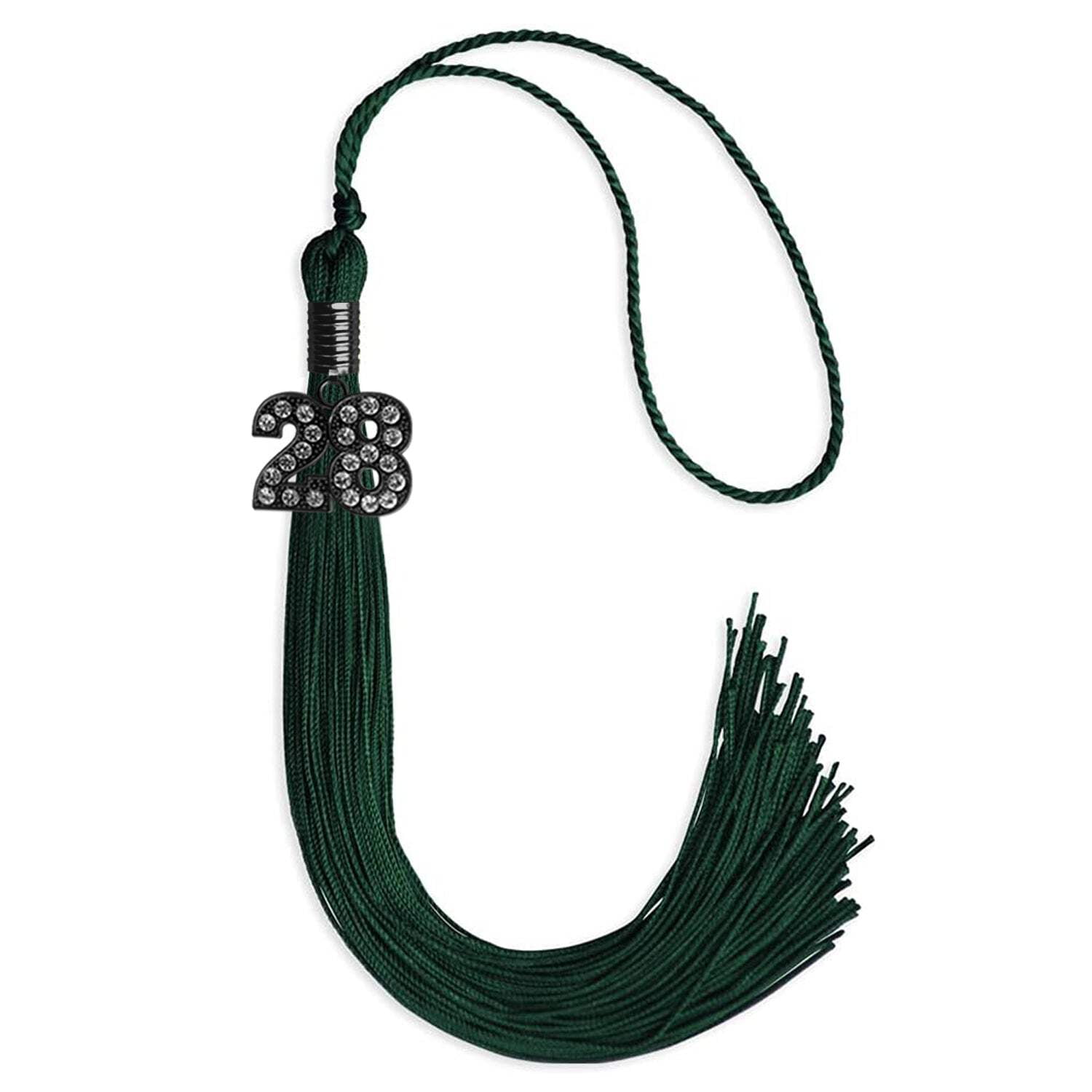 Endea Graduation Hunter Green Graduation Tassel with Black Date Drop ...